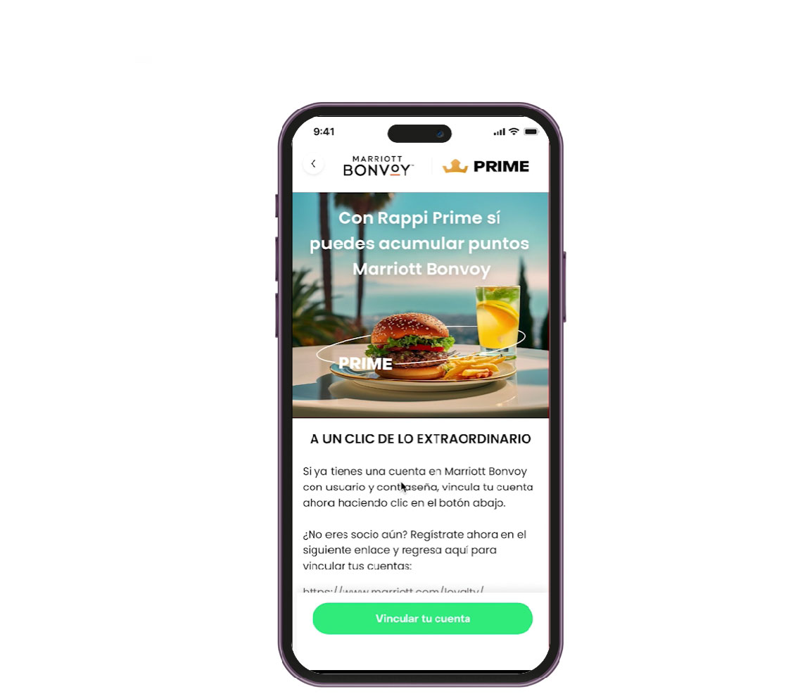 Vincular tus cuentas de Marriott y Rappi trae algo extraordinario ...
